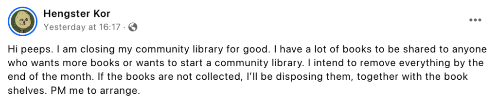 Boon Lay Community Library To Shut Down By End-Oct, Founder Cites ...