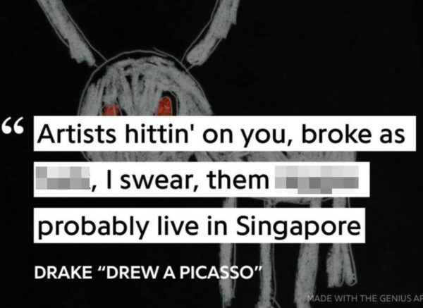 Drake Raps That 'Broke Artists' Live In S'pore, S'poreans Are Bemused ...