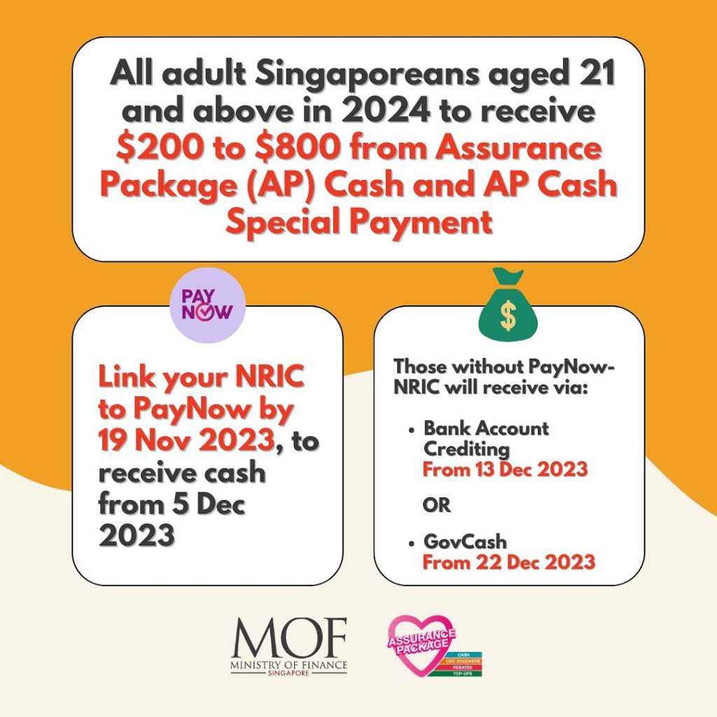 Eligible S'poreans Will Get Up To S$800 Assurance Package Cash Payment ...
