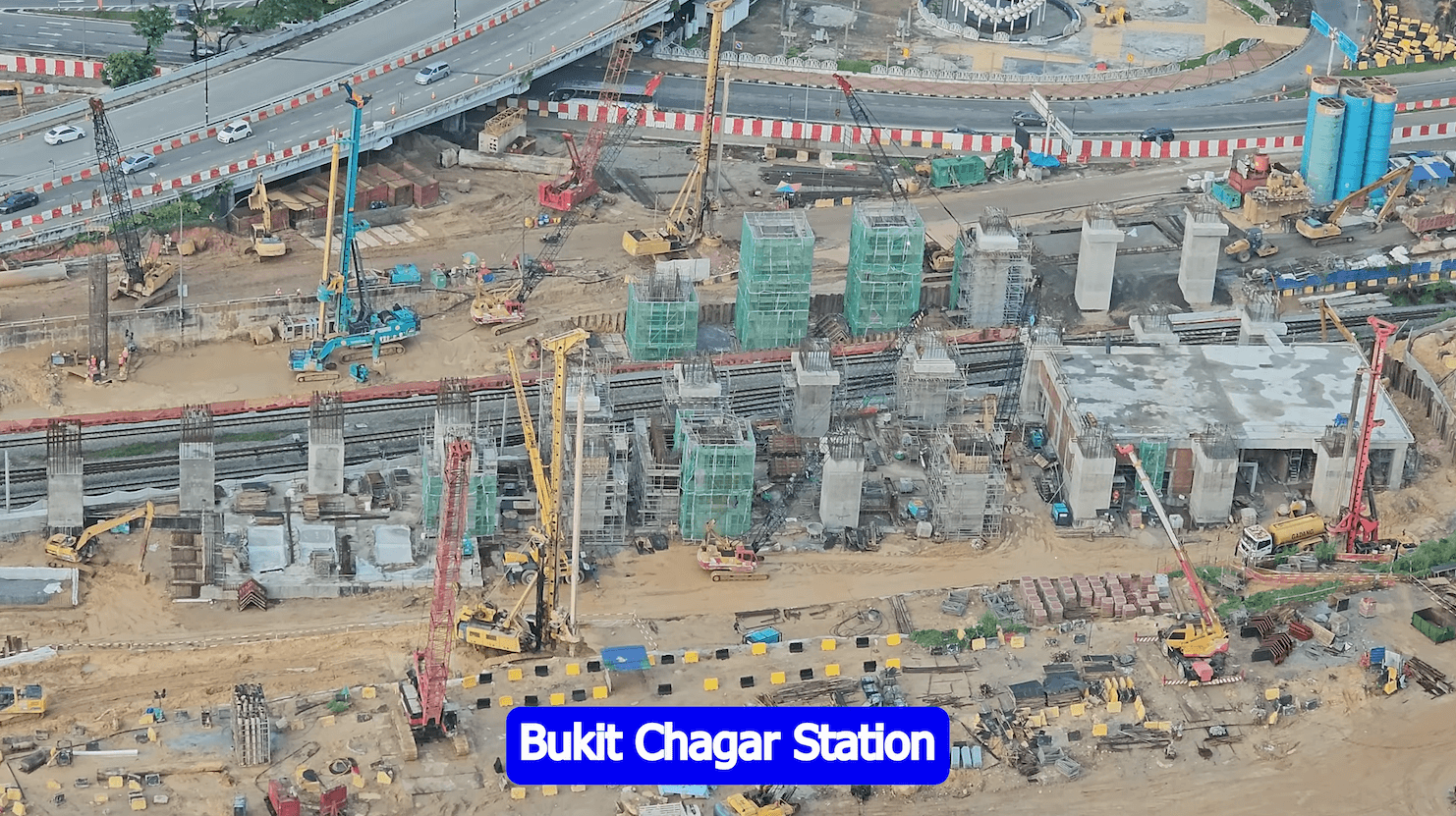 Construction Of S'pore-JB RTS Link Progressing Quickly, Railway Viaduct ...