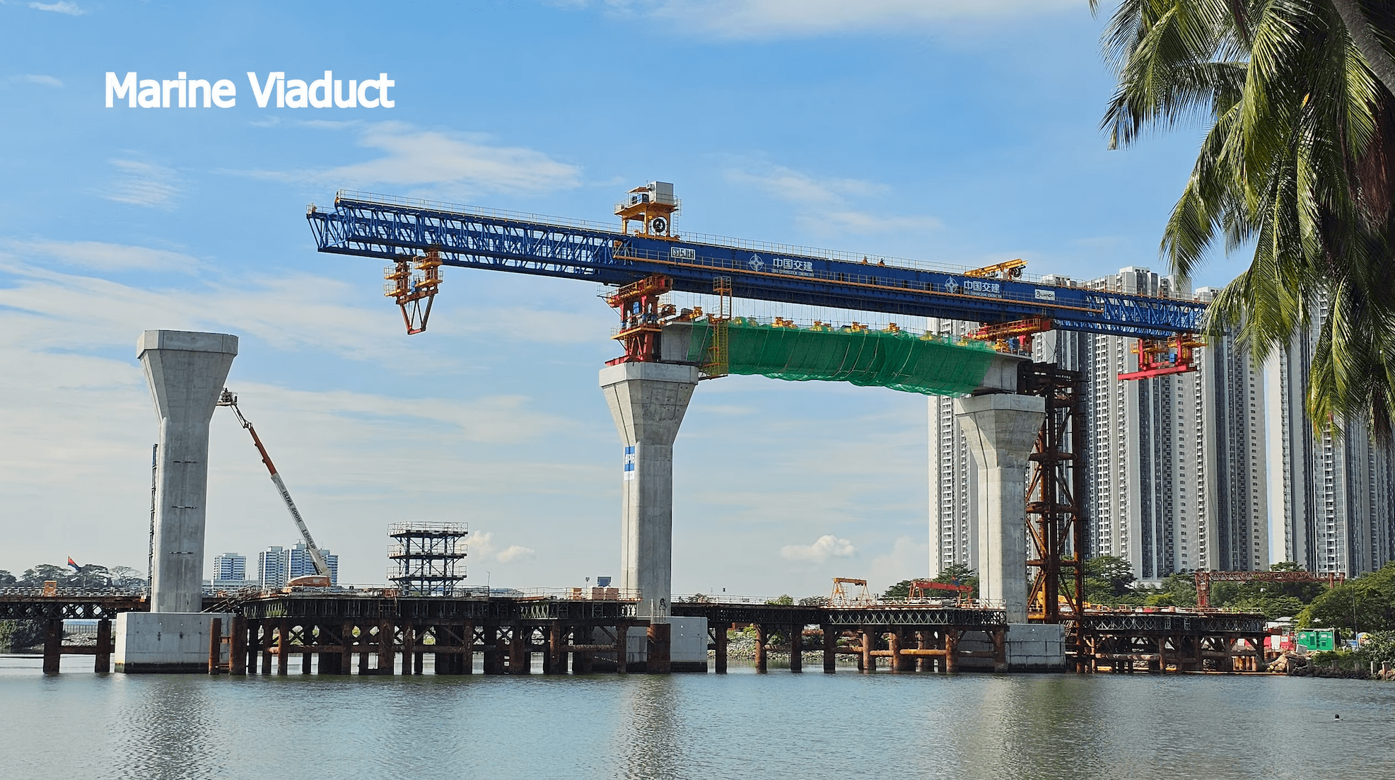 Construction Of S'pore-JB RTS Link Progressing Quickly, Railway Viaduct ...