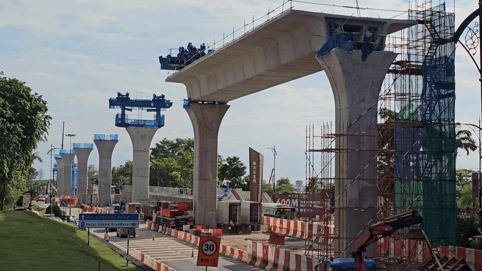 Construction Of S'pore-JB RTS Link Progressing Quickly, Railway Viaduct ...