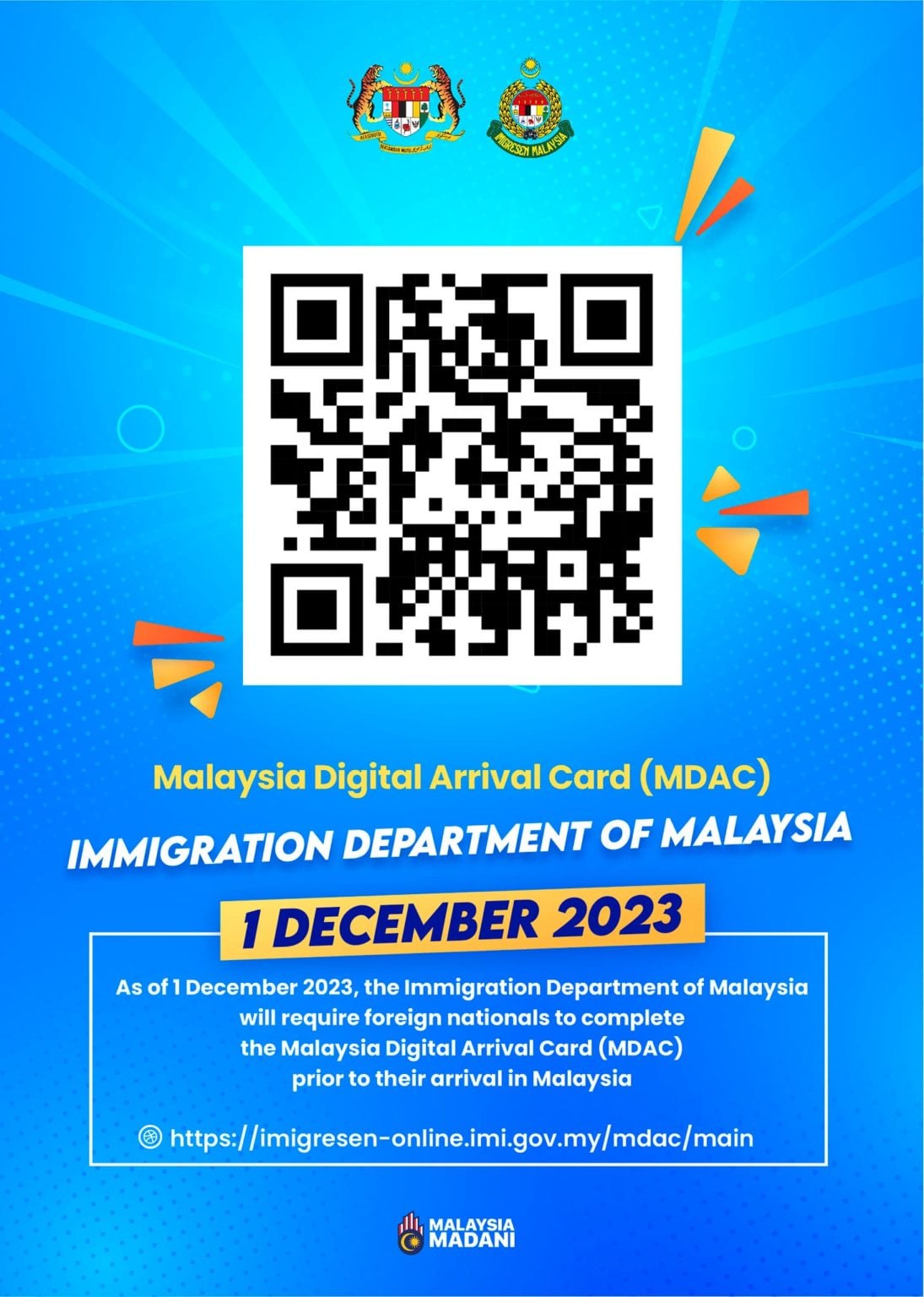 Foreigners Entering M'sia Must Submit Arrival Cards 3 Days Before ...