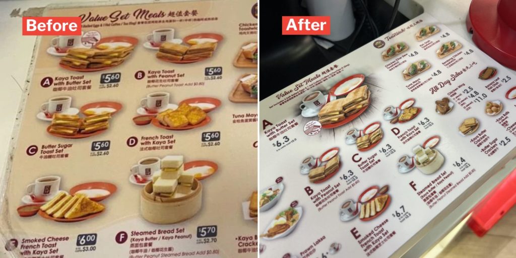 Ya Kun Kaya Toast Apparently Increased Prices Of Set Meals By S$0.70 ...
