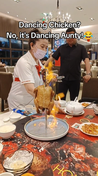 Auntie At House Of Seafood Dances For Customers Who Order Dancing Fire ...