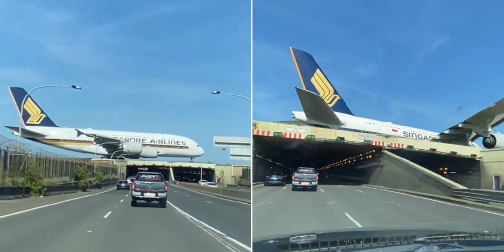 SIA Plane Spotted Taxiing Along Sydney Airport Bridge, Magnificent ...