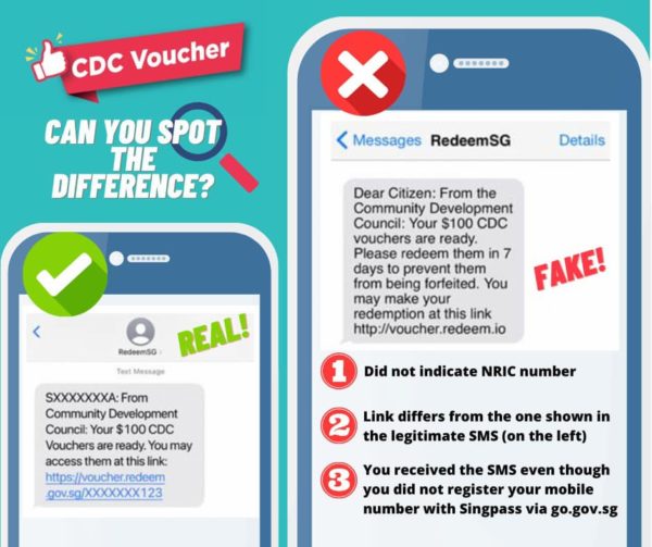 Scam SMS With Links To Redeem CDC Vouchers Circulating, Verify Before Clicking Anything