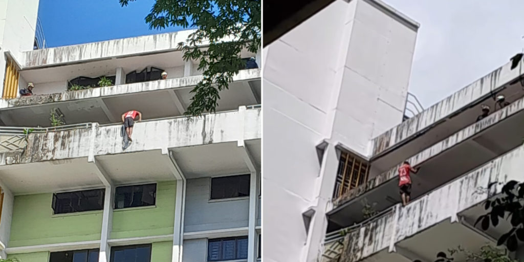 35-Year-Old Man Dangling From Bedok HDB Parapet Apprehended Under ...