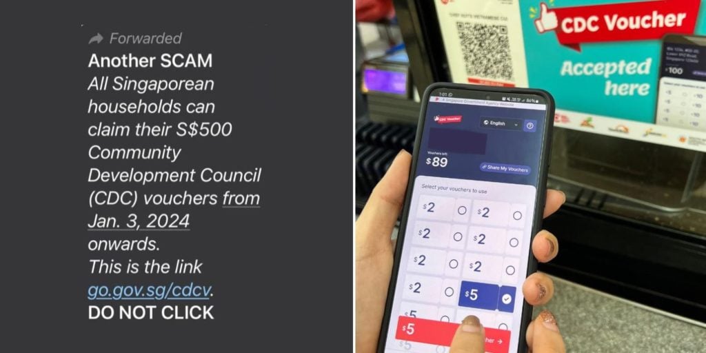 Scam SMS With Links To Redeem CDC Vouchers Circulating, Verify Before ...
