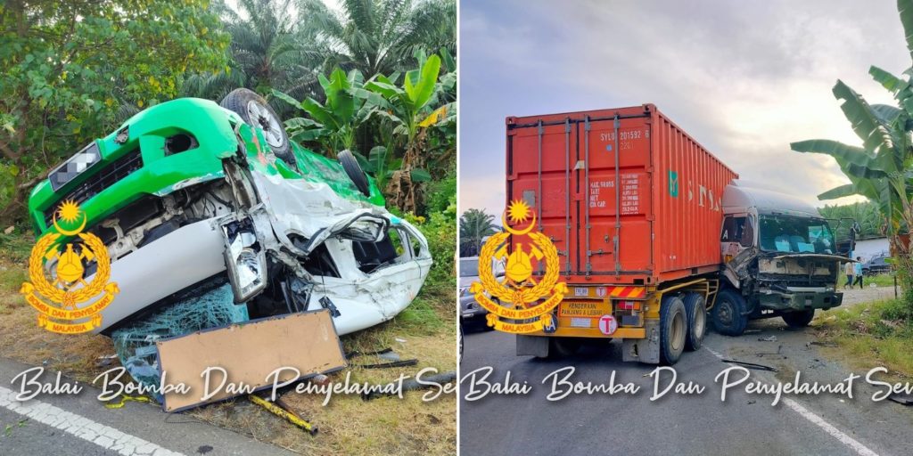 60-year-old S'porean dies after minibus & lorry crash in Sabah, 4 ...
