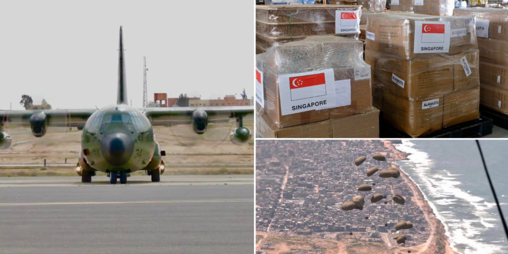 S'pore successfully delivers first humanitarian aid airdrop to Gaza