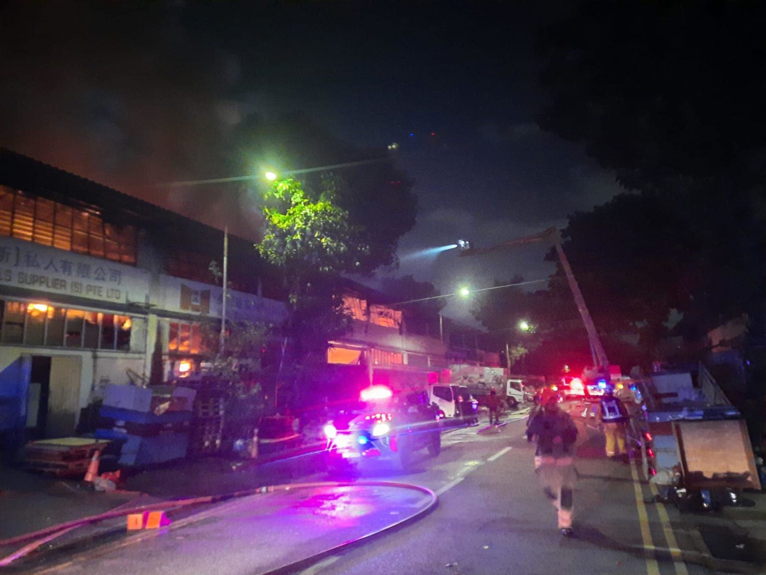 3 individuals taken to hospital after industrial fires in Eunos & Defu Lane