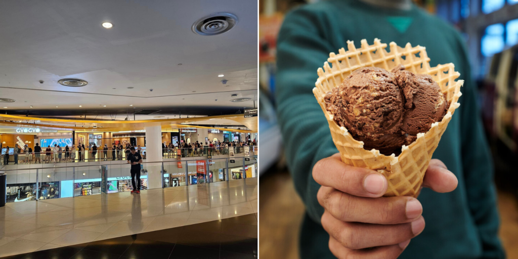 Long queue snakes around VivoCity for Ben & Jerry's 'Free Cone Day' on ...