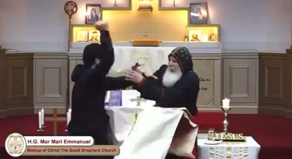 Bishop stabbed during church service in Sydney, alleged attacker in custody