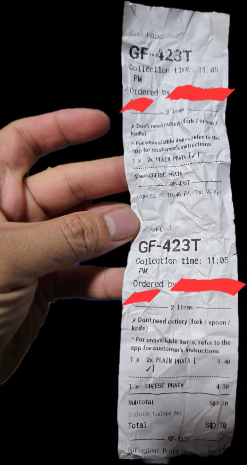 Customer finds glass shards in prata, Springleaf Prata Place at Rail ...