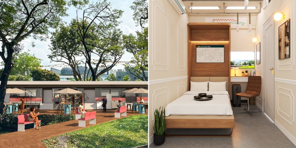 Decommissioned SMRT train converted to co-living hotel with 8 rooms at ...