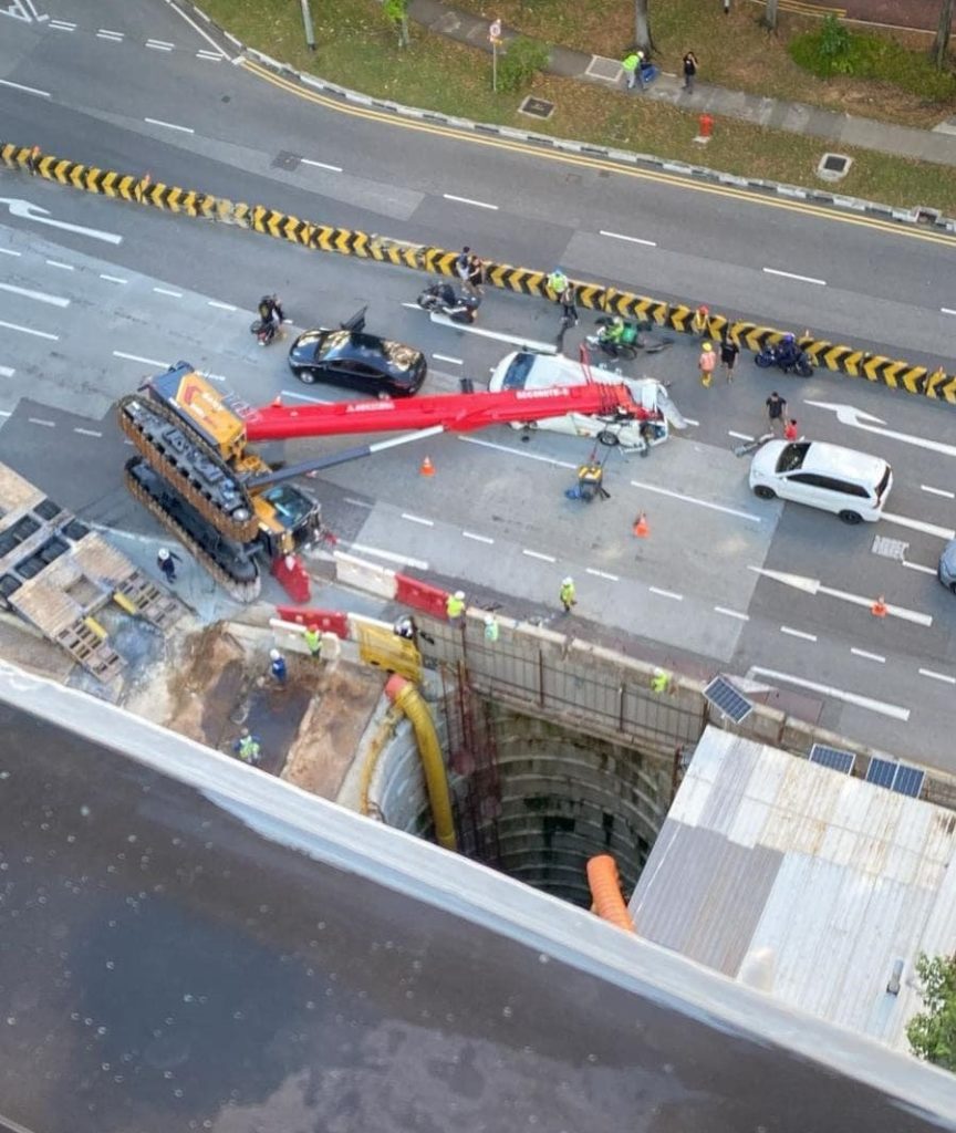 Crane operator, 49, arrested after crane in Sengkang topples, crushes van