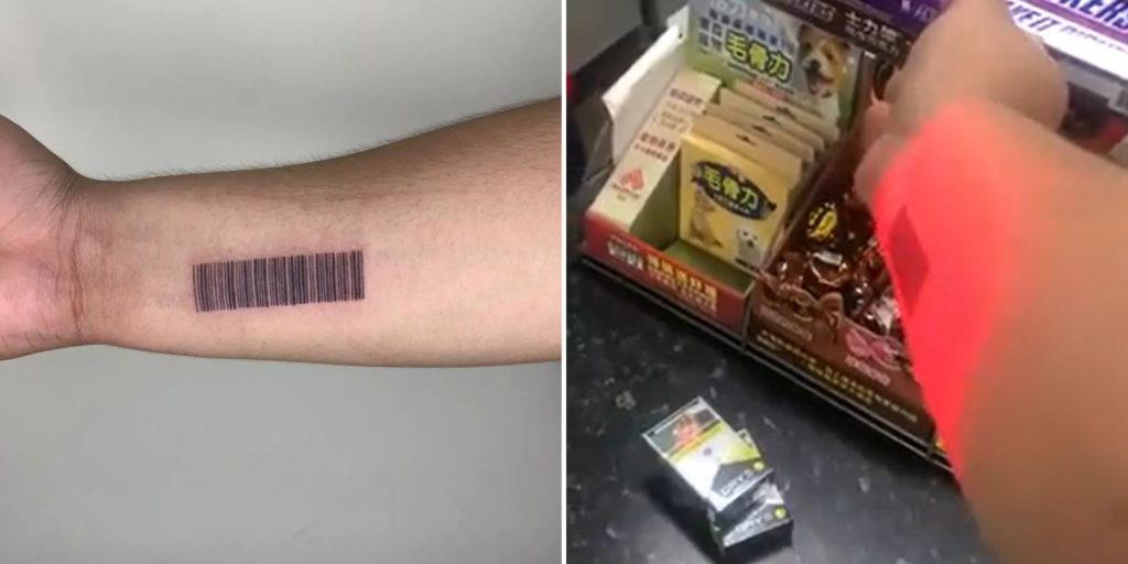Man in Taiwan tattoos barcode on arm & uses it during payment at gas ...