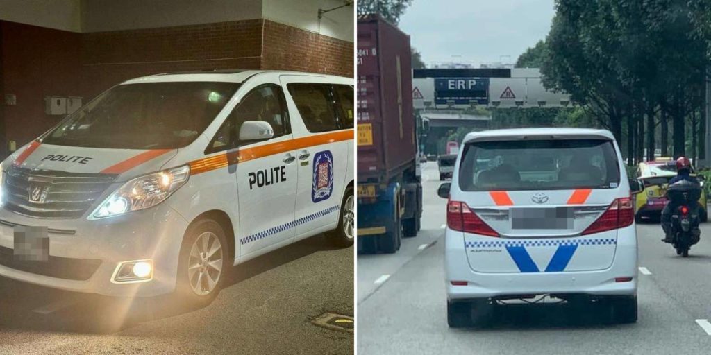 ‘Polite’ car resembling police vehicle spotted in S’pore, owner claims it makes motorists give way