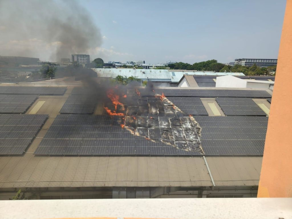 Solar panels catch fire at Kian Teck Road factory, 76 workers evacuated