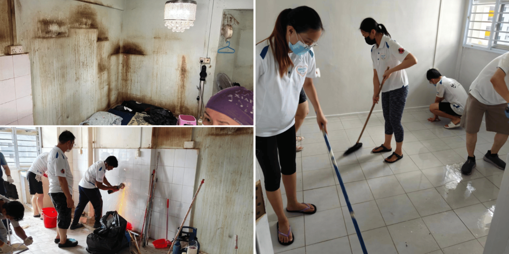 Volunteers clean mouldy, cat urine-soaked Boon Lay Drive flat in 6 ...