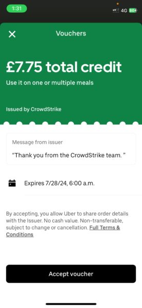 CrowdStrike sends $10 Uber gift cards as apology to partners affected ...
