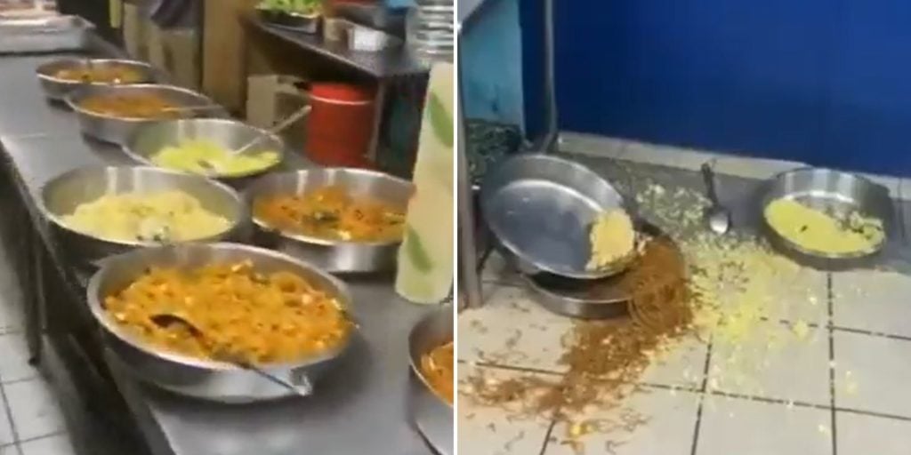 Restaurant owner in M'sia throws food on the ground after employee ...