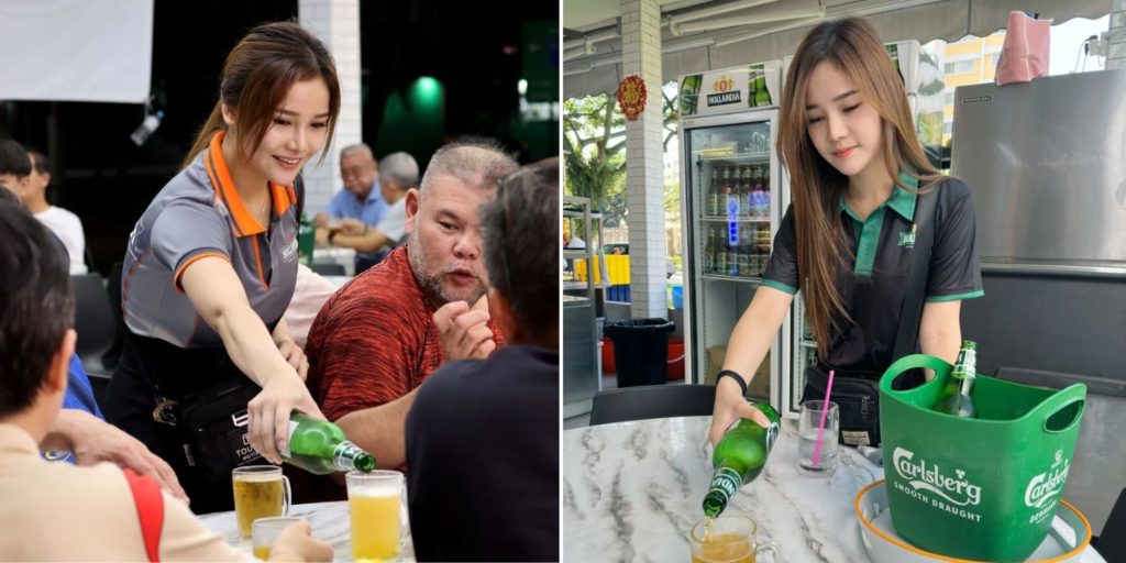 Beer lady in Jurong West dubbed S'pore's 'Xi Shi', stallholders hope ...