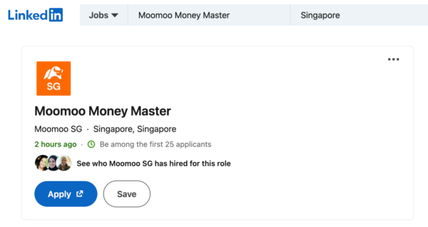 Job ad for Moomoo Money Master is reality show casting call
