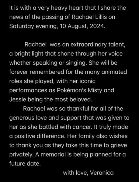 Rachael Lillis, who voiced 'Pokémon' characters Misty & Jessie, dies at ...