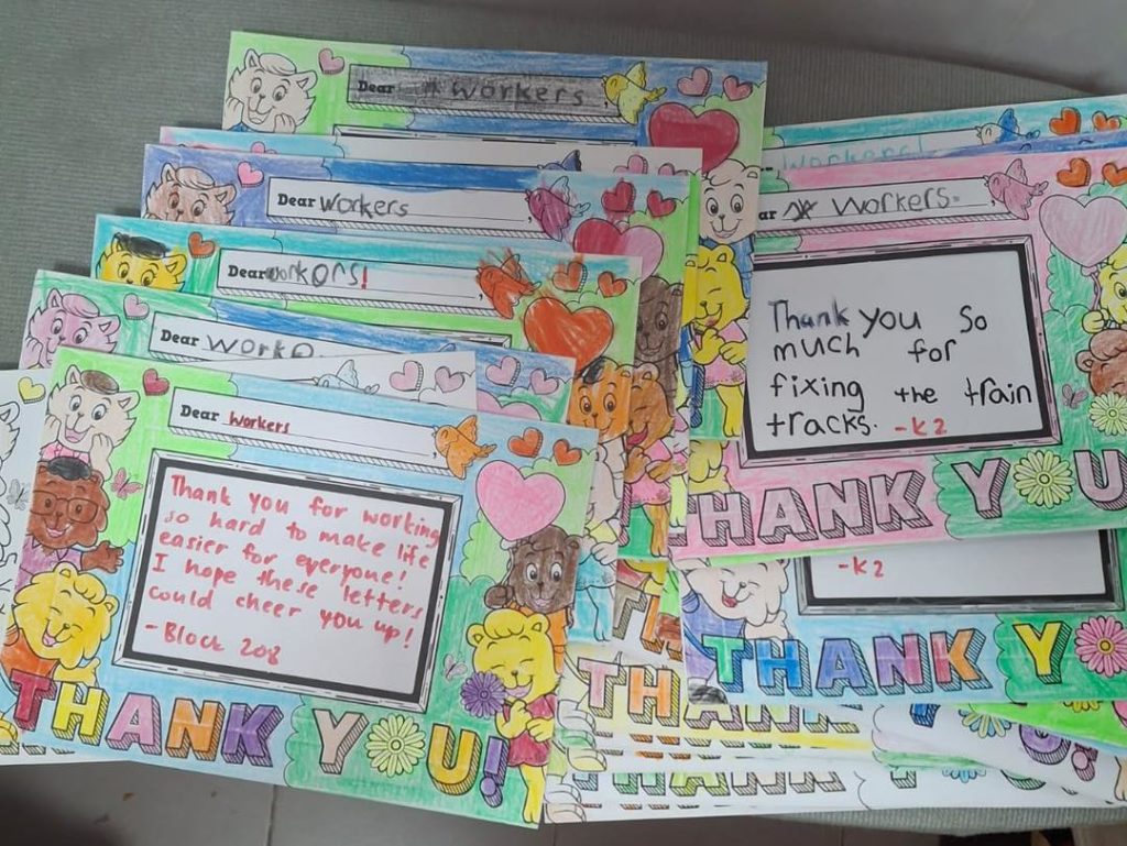 Bukit Batok kindergarten students pen cards to thank SMRT staff for ...