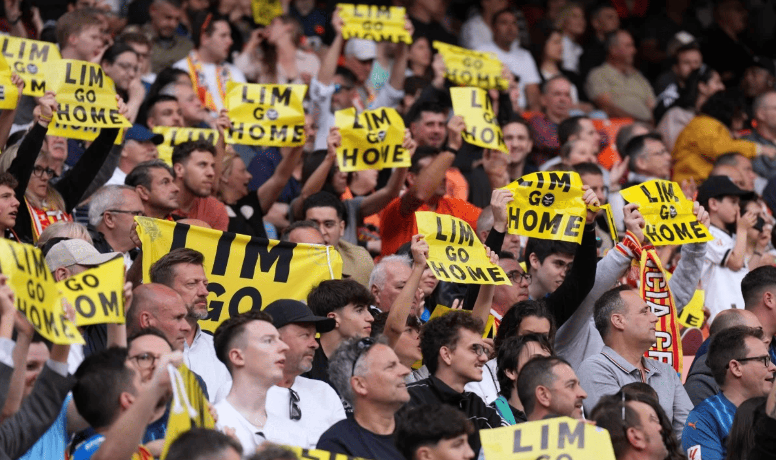 'Lim go home': Valencia CF fan detained for protesting outside ...