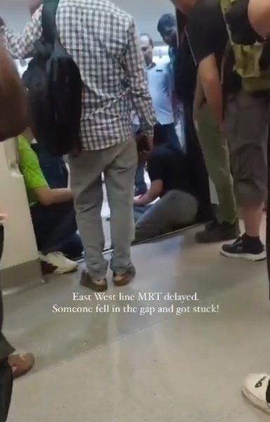 Woman sent to hospital after leg gets stuck at Bugis MRT Station, train ...