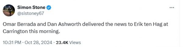 Manchester United manager Erik ten Hag sacked the day after 2-1 loss to ...