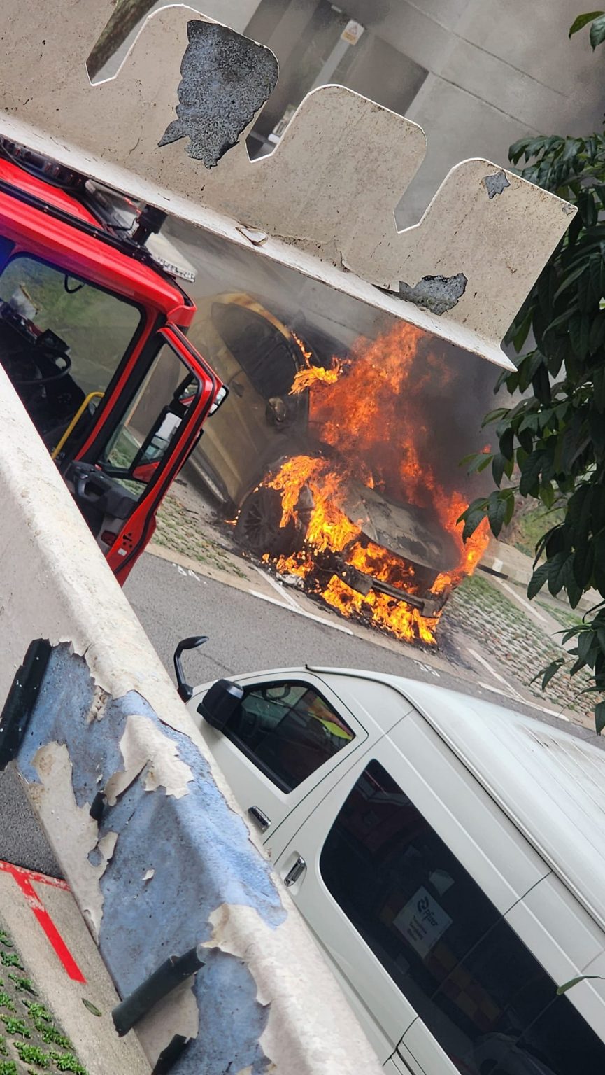 Car bursts into flames at Bukit Batok carpark, SCDF puts out fire with ...