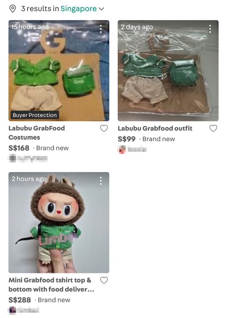 Labubu Grab uniforms sell out in 8 minutes, resold on Carousell for up ...