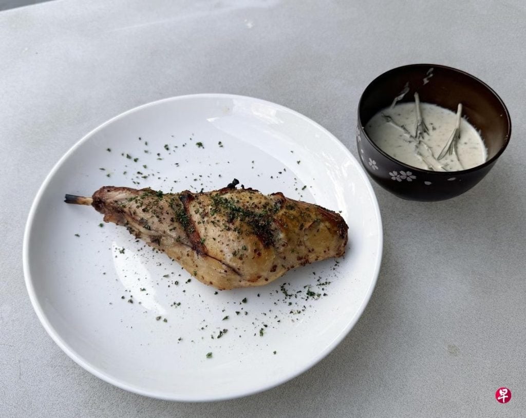 Grilled rabbit leg meal offered for S$25 at Western food stall in Ang ...