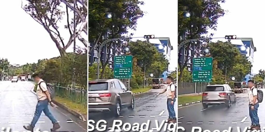 Car beats red light in Tampines & narrowly misses pedestrian who ...