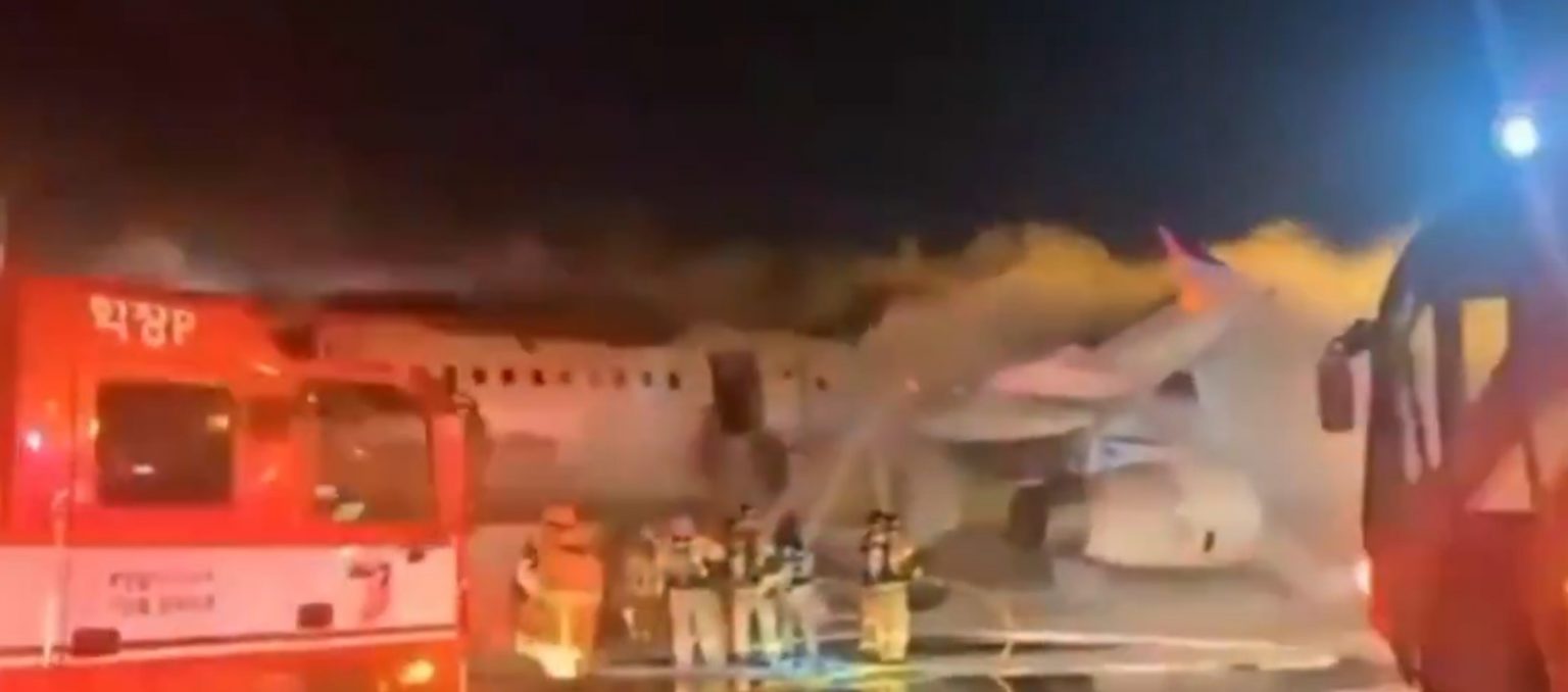 Air Busan plane catches fire at airport in South Korea, 176 on board ...