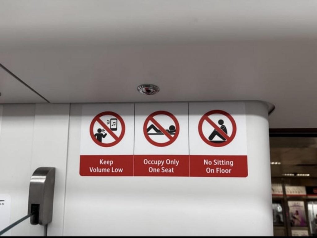 'Keep volume low': New LTA prohibition signs appear on MRT trains and buses