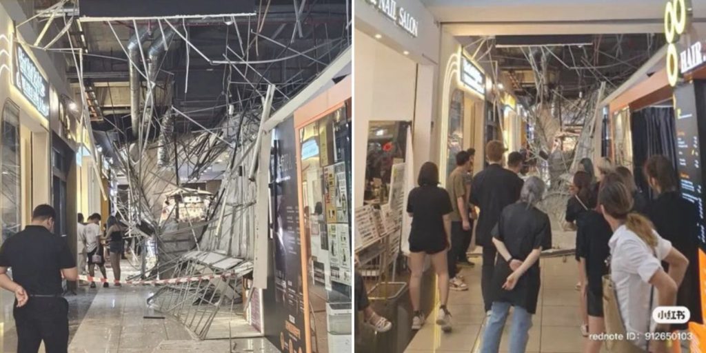 Large section of ceiling suddenly collapses at JB’s KSL City Mall ...