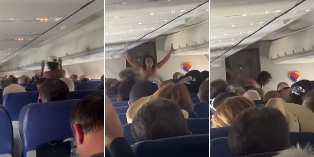 'Very uncomfortable & really scary': Woman strips naked on plane in the ...
