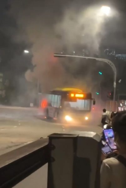 Causeway Link bus catches fire in Jurong East, passenger claims it ...