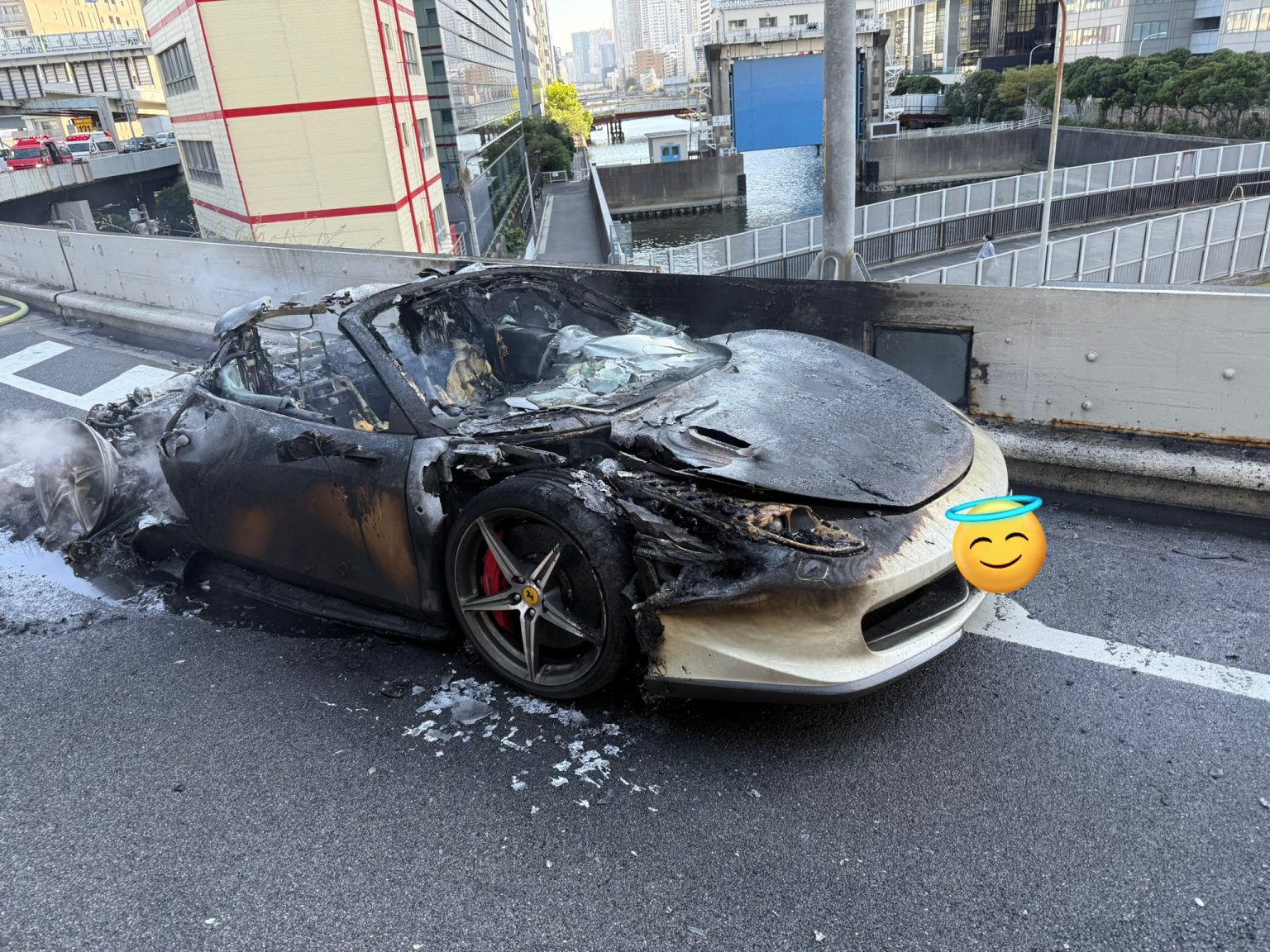Brand-new Ferrari worth S$400K caught fire on road in Japan just 1 hour ...