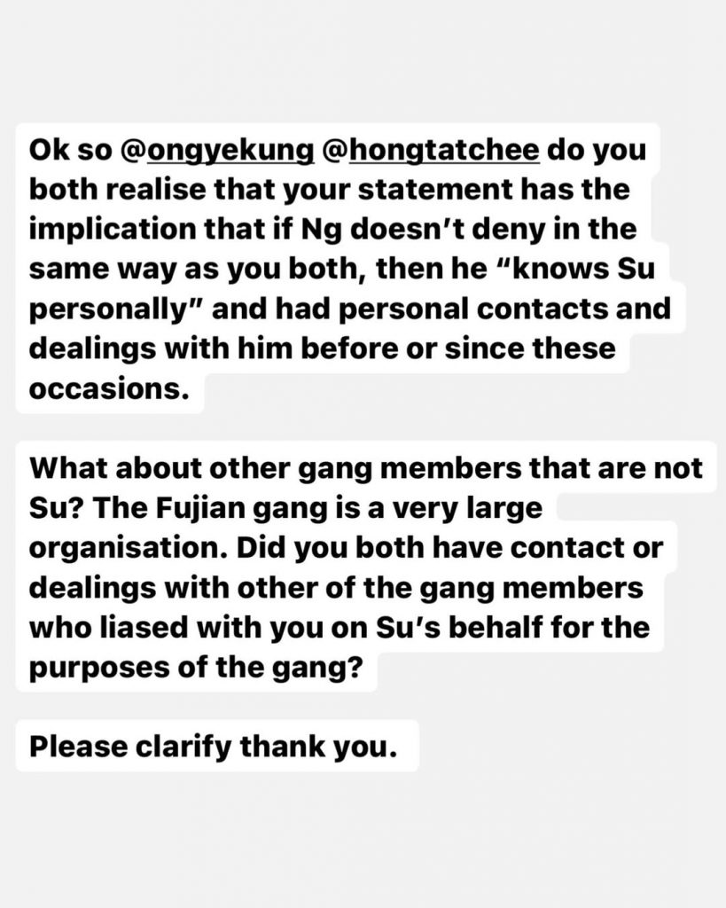 Ong Ye Kung And Chee Hong Tat Deny Knowing Convicted Money Launderer Su