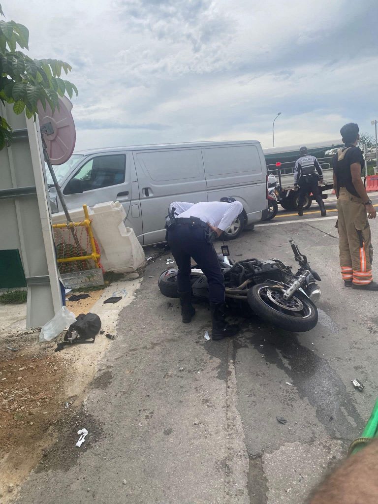 27-year-old motorcyclist dies after accident with van along Sembawang ...