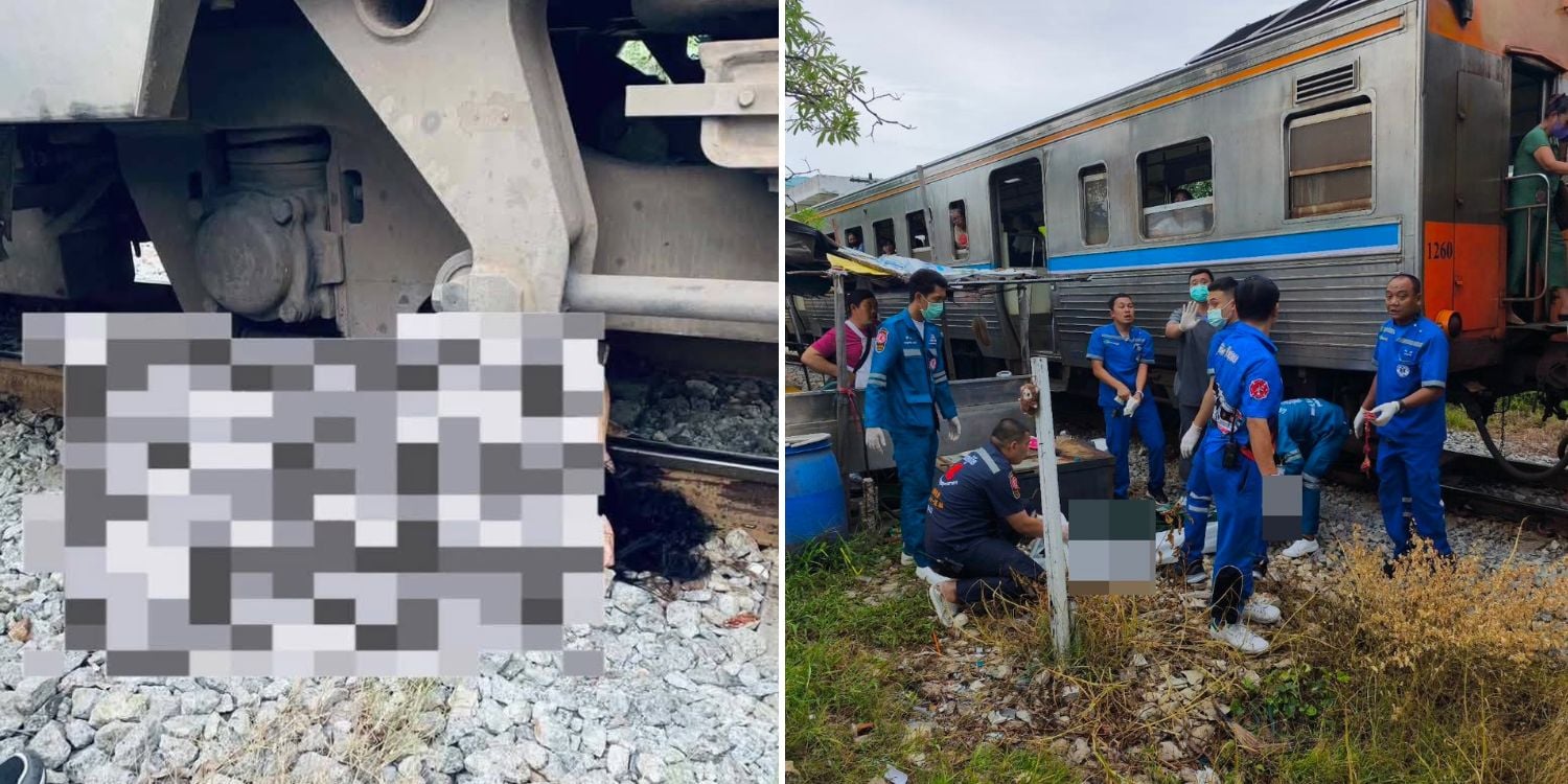 Worker in Thailand jumps off truck as it crosses railway track, gets run over by oncoming train