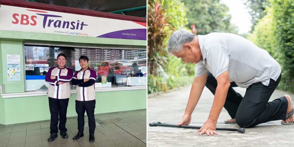 SBS Transit bus captains stop mid-journey to help elderly man who fell ...