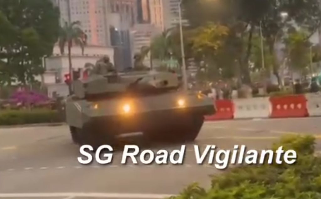 SAF tank knocks into traffic light along North Bridge Road due to ...