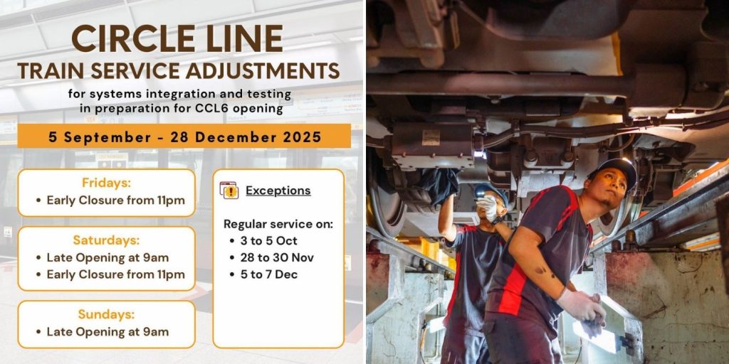 Circle Line to start late & end early on weekends from Sept to Dec for ...